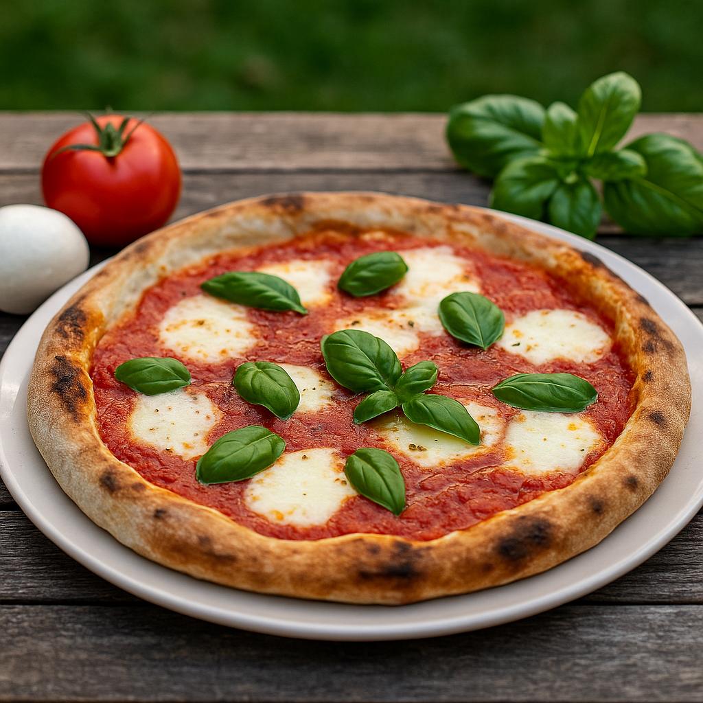 Pizza Napoli – mit Sardellen, Kapern & Oliven – MietzCuisine